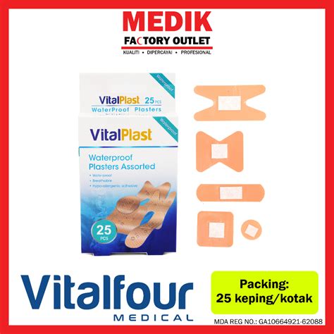 Vitalplast 5 Shapes Waterproof Assorted Plaster Box Of 25pcs Shopee Singapore