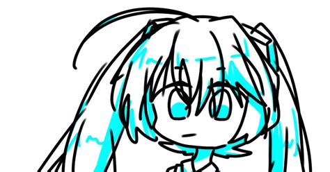 初音ミク らくがきミクさん うどんのイラスト Pixiv