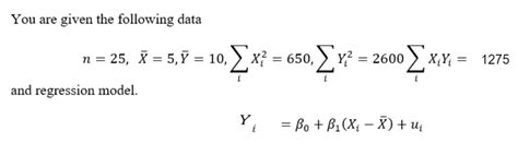 Solved Estimate The Intercept Coefficient A 15 B 10 C