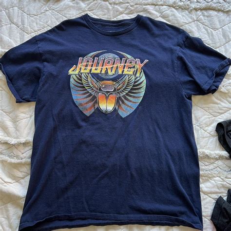 Navy Journey Band Tee Bandtee Depop
