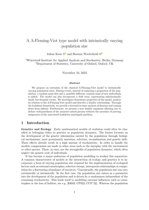 Pdf A Λ Fleming Viot Type Model With Intrinsically Varying Population