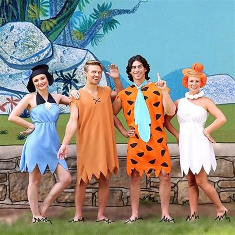 Fred E Wilma Flintstones Cosplay Set Para Homens E Mulheres Adultos