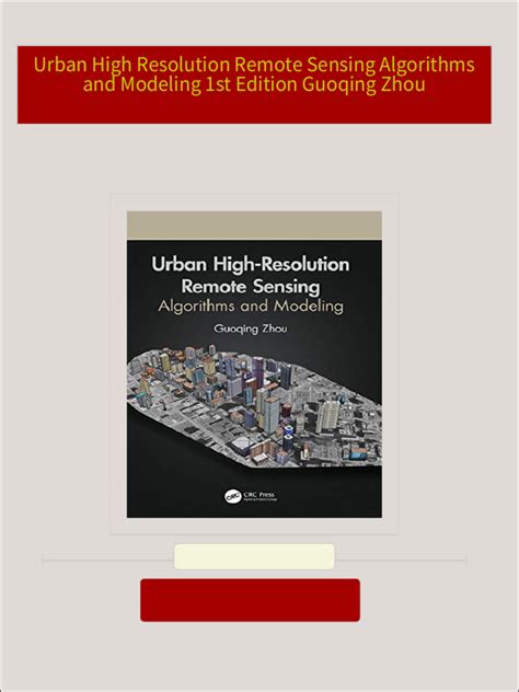 urban high resolution remote sensing algorithms and modeling 1st