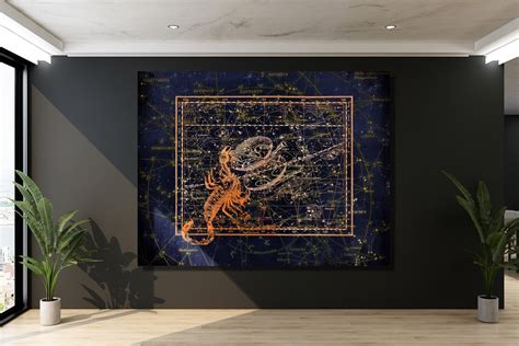Constellation Scorpion Map 2018 Canvas Wrap