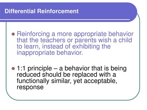 Ppt Differential Reinforcement Powerpoint Presentation Free Download