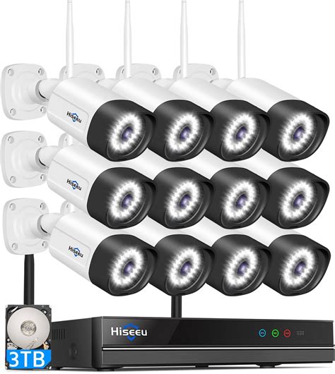 Amazon.com : Hiseeu 5MP WiFi Security Camera System Outdoor,12Pcs 16CH NVR Camera Surveillance ...