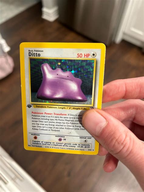 Pokémon Tcg Ditto Fossil 362 Holo 1st Edition Holo Rare Ebay