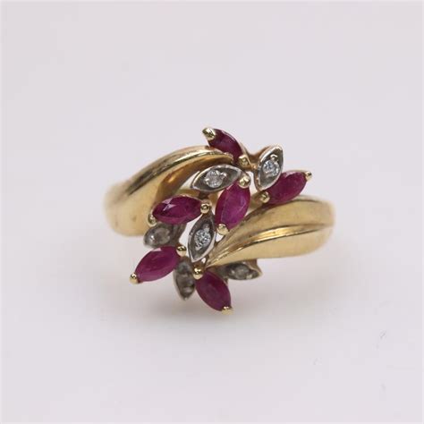 10kt Gold Diamond Ruby Ring Property Room