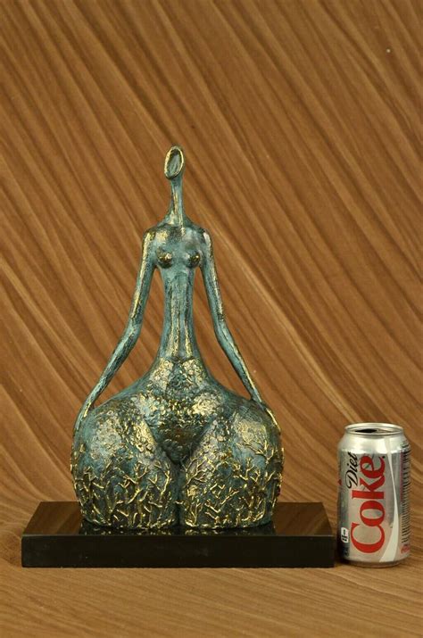 Original Milo Abstract Nude Girl Tribute To Botero Style Bronze