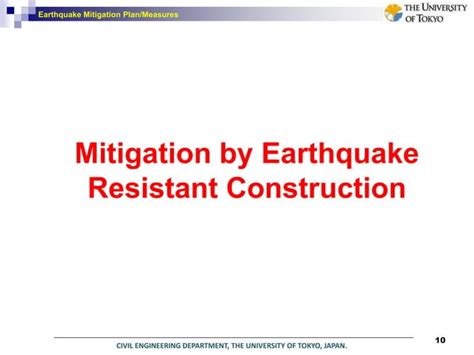 Earthquake Mitigation Plan And Measures Pptx First Aid Injuries