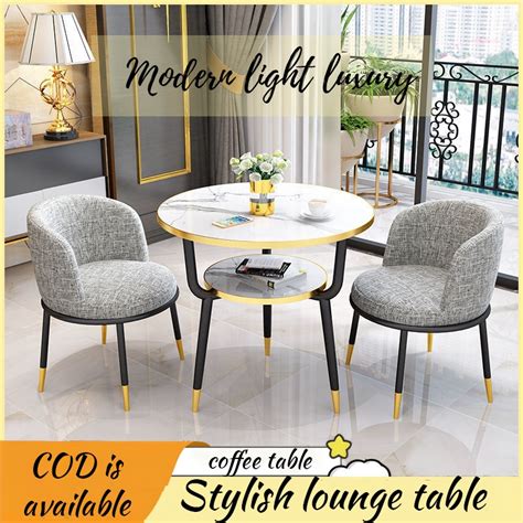 Nordic Negotiation Table Reception Type Coffee Shop Casual Small Round