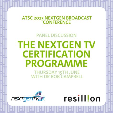 Resillion On Linkedin Atsc Nextgentv Digitaltesting