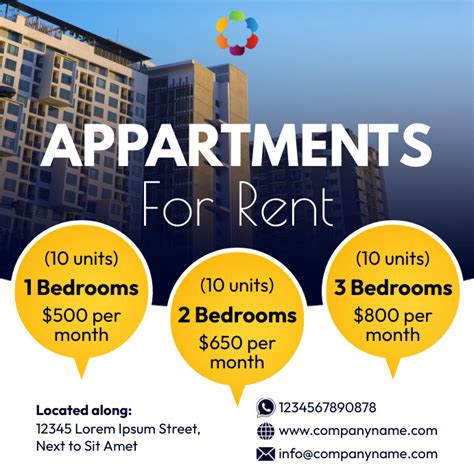 Apartment For Rent Digital Flyer Template Postermywall