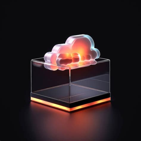 Premium Photo Cloud Storage For Downloading Digital Service Or Application With Data Transmission