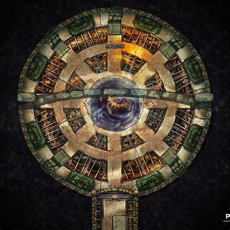 Strange Steampunk Room Battle Map For TTPRGs Angela Maps Free Static And Animated Battle
