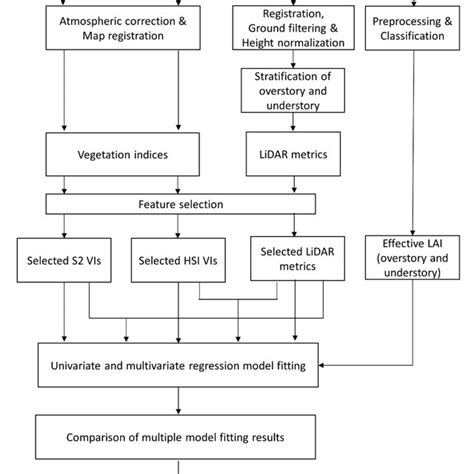 Workflow Of Predicting Overstory And Understory Leaf Area Indices