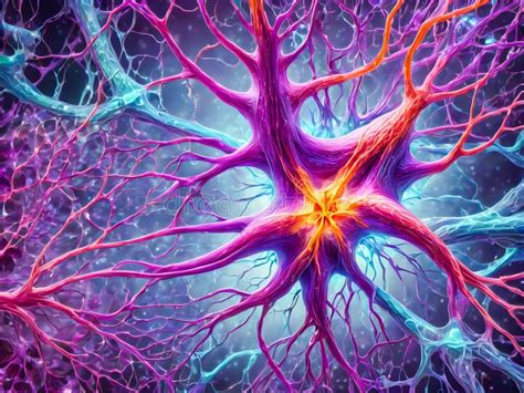 Neuron Cell 3d Illustration Computer Generated Stock Illustration