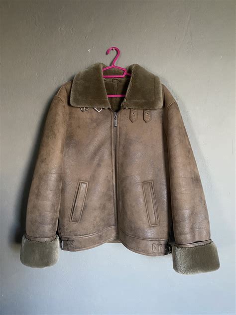 Avant Garde × Sheepskin Coat × Vintage Vintage Shearling Leather Jacket