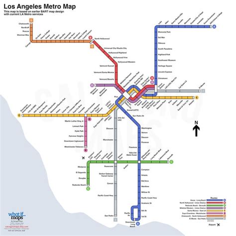 La Metro In The Style Of Classic Bart Map Design Includes Regional Connector R Lametro