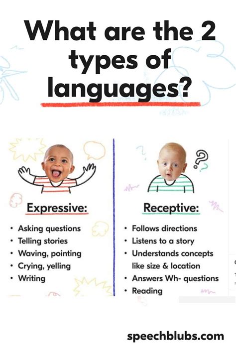2 Types Of Language Expressive And Receptive In 2021 Receptive Hot