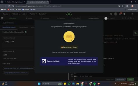 Datastructures Deutschebank Geeksforgeeks Problemsolving Geekstreak Khushi Vijay