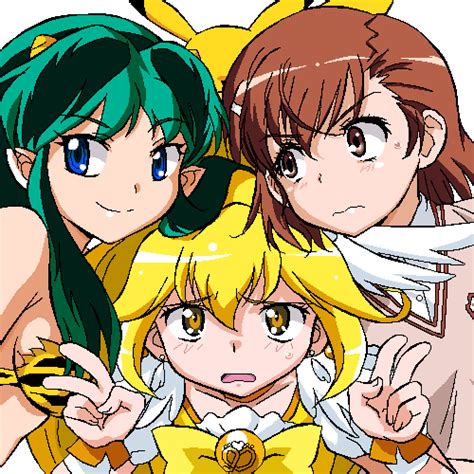 Pikachu Misaka Mikoto Lum And Cure Peace Pokemon And 5 More Drawn