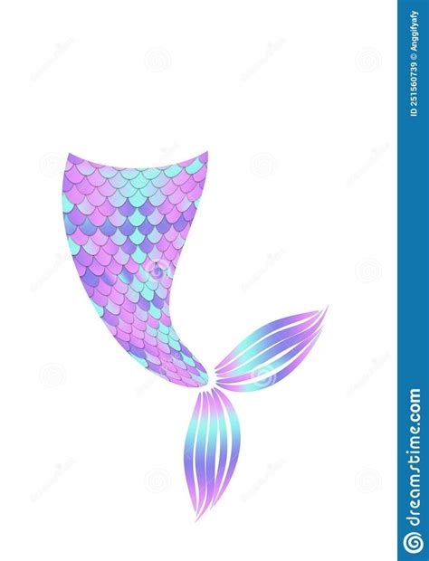 Diseño Holográfico De Cola De Sirena Nadar Linda Reina De Los Peces