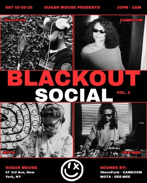 Blackout Social At Sugarmouse Nyc New York City