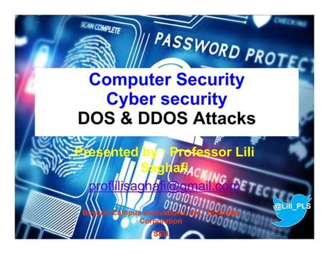 Computer Security Cyber Security Dosddos Attacks By Professor Lili Saghafi Pdf