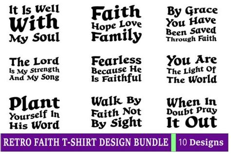 Retro Faith T Shirt Design Bundle Graphic By Uss Studio · Creative Fabrica