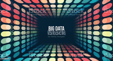 3d Connection Structure Data Array Visual Concept Big Data Connection Complex Stock Illustration