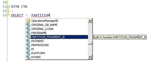 Sql Stuff Ssms Intellisense Wont Let Me Partition By