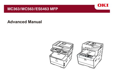 Oki Mc363 Mc563 Es5463 Mfp Advanced Manual