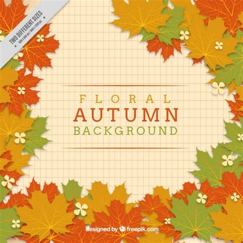 Free Vector Notebook Sheet Background With Dry Leaves