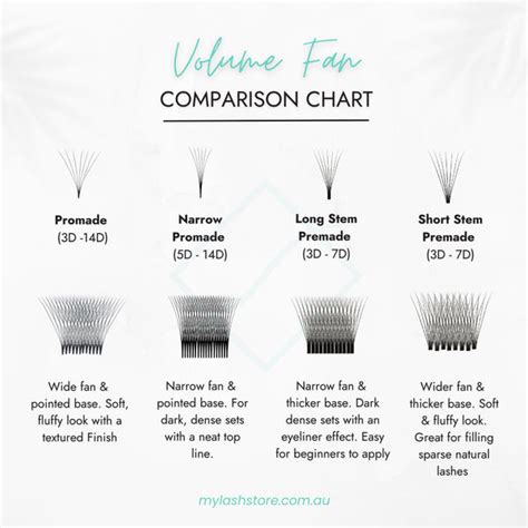 Volume Fan Comparison Guide - My Lash Store