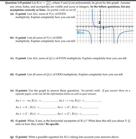 Solved Question 3 9 Points Let Rx Px Where P And Q Are