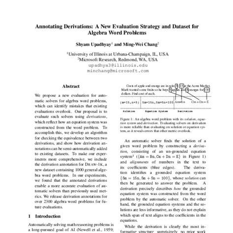 Annotating Derivations A New Evaluation Strategy And Dataset For