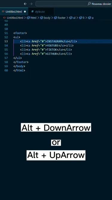 Visual Studio Code Shortcut Move Lines Up Or Down