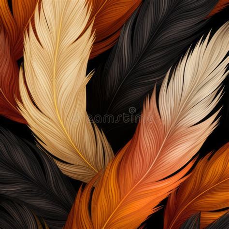 Stylized Hawk Feathers Illustration On Black Background Stock Illustration Illustration Of