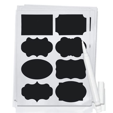 Buy 40pk Chalkboard Labels Assorted Shapes Label Stickers Labels For
