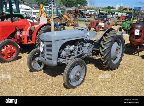 A 1962 Nuffield 460 Tractor Parked On Display At The Torbay Steam Fair