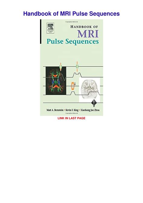 Ppt [pdf Read Online] Handbook Of Mri Pulse Sequences Powerpoint Presentation Id 12531806
