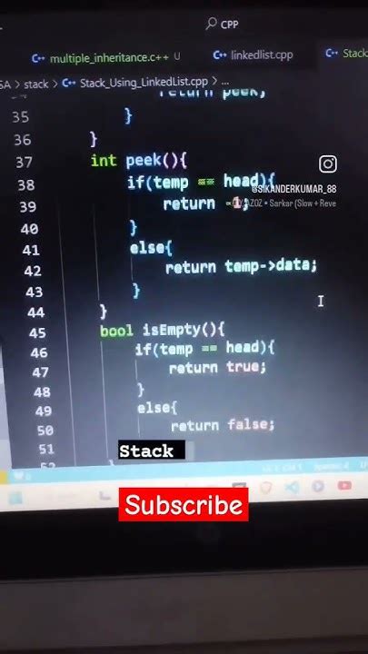 Stack Implementing Stack Using Linked List Linkedlist Stack