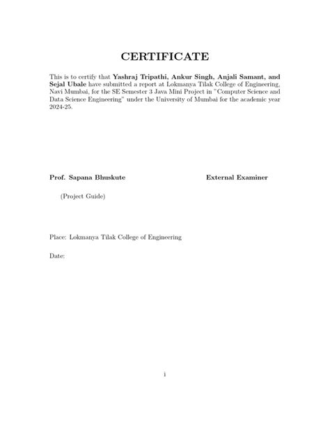 Java Mini Project Pdf