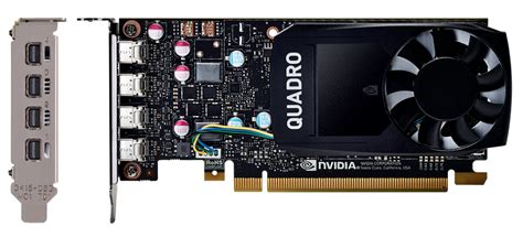 PNY Quadro P1000 4GB mDP/DVI LP 4x mDP, 4x 4K outputs, low-profile ...