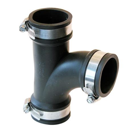 Fernco 1 1 2 In X 1 88 In X 1 88 In Dia Flexible Pvc Tee Fittings At