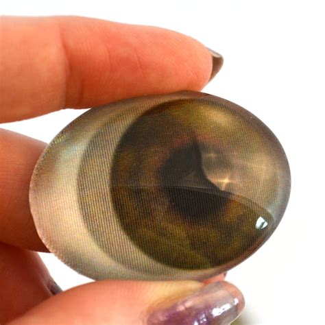 Animated Dark Green Oval Doll Glass Eyes Handmade Glass Eyes