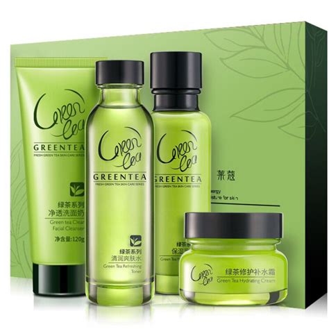 Green Tea Herbal Skin Care Set Moisturizing Water Oil Control Facial