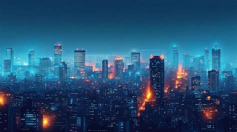 Urban Symphony Bustling Cityscape Panorama Premium Ai Generated Image