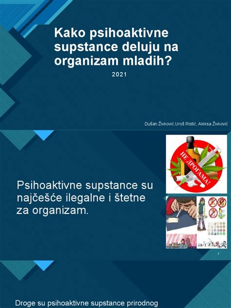 Kako Psihoaktivne Supstance Deluju Na Organizam Mladih Pdf